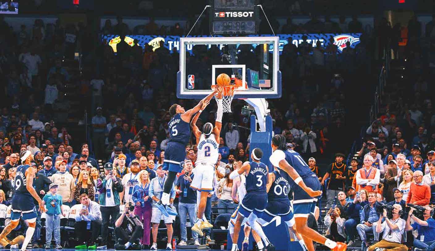 Anthony Edwards’ ‘Superman’ block caps off Timberwolves’ 25-point rally ...
